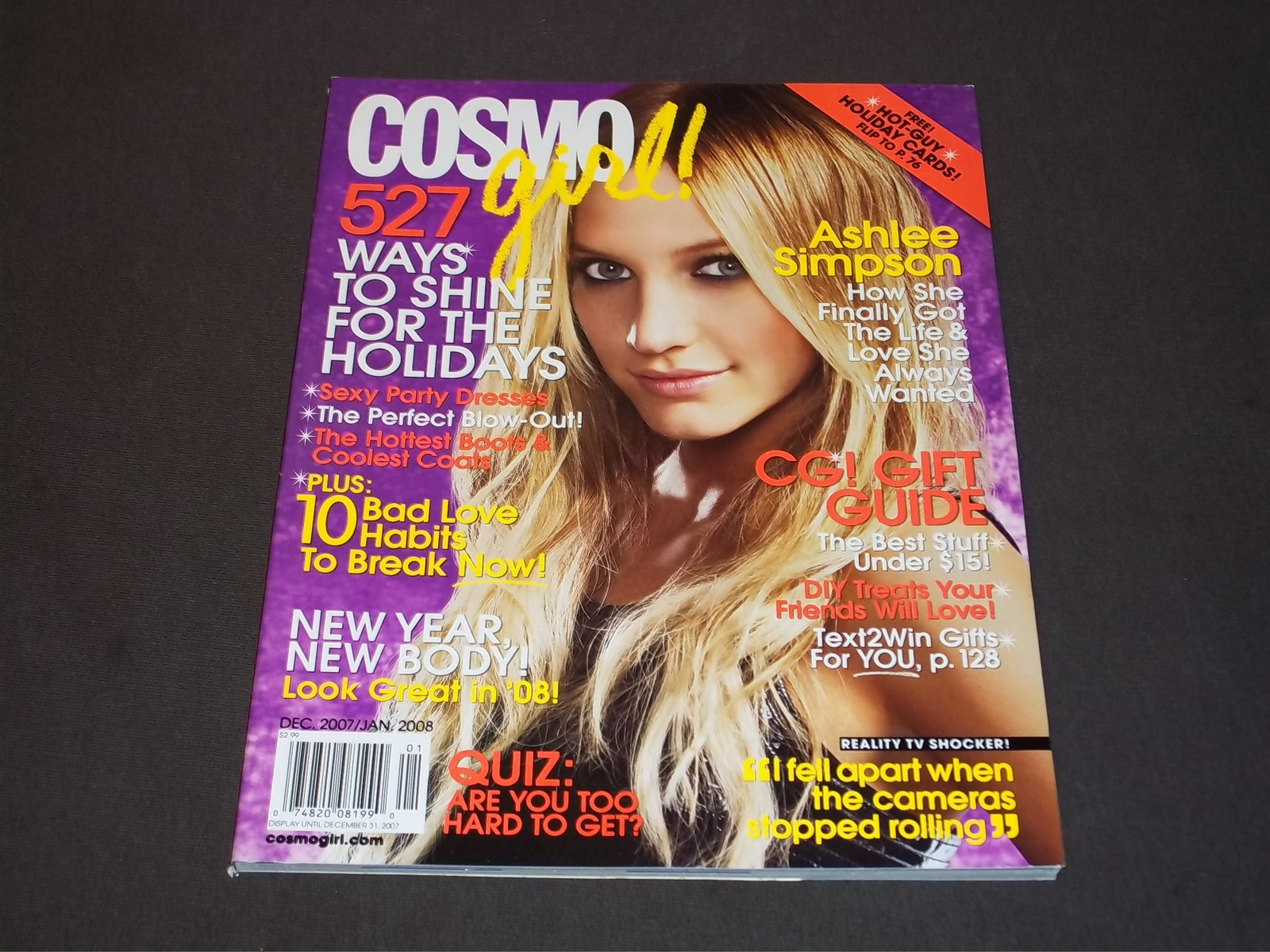 2007 DECEMBER COSMO GIRL MAGAZINE - ASHLEE SIMPSON FRONT COVER - PB1766 ...