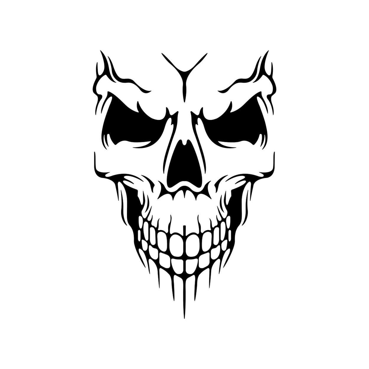 Skull Sticker Car Caravan Motorhome Camper Van Horsebox Bodywork Large ...