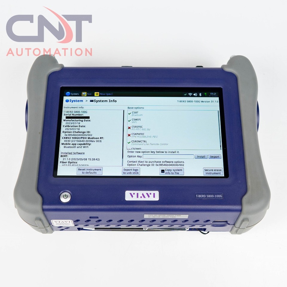 VIAVI T-BERD 5800-100G Dual Port All-in-one Network & Fiber Tester W ...