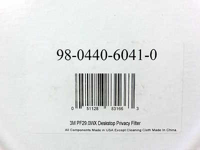 3M PF29.0WX Blickschutzfilter 73,7 cm 29" Weit 21:9 Privacy Filter ...