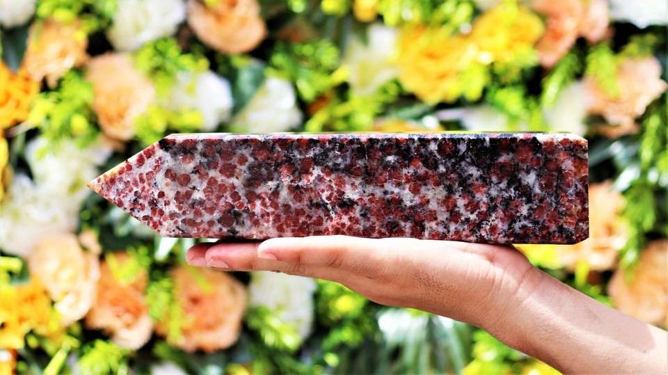 Large 265MM Natural Spessartite Garnet Albite Feldspar 4 Faceted ...