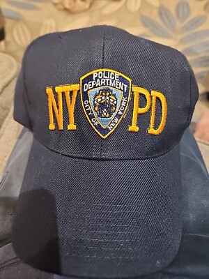 Official Lucent NYPD Cap, Navy Blue Gold New York Police Department ...