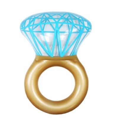 Pool Float Diamond Ring Bling Wedding Bride Bachelorette Engagement ...