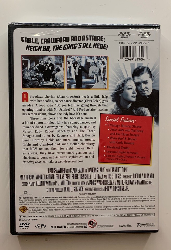 Dancing Lady (DVD, 1933) NEW & Factory Sealed | eBay