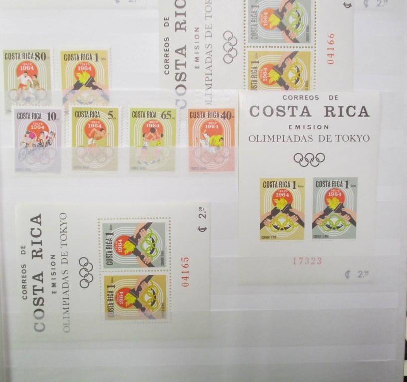 Costa Rica Old Stamps Lot, Olympics, Tokyo, 1964, MNH, S.S. Perf ...