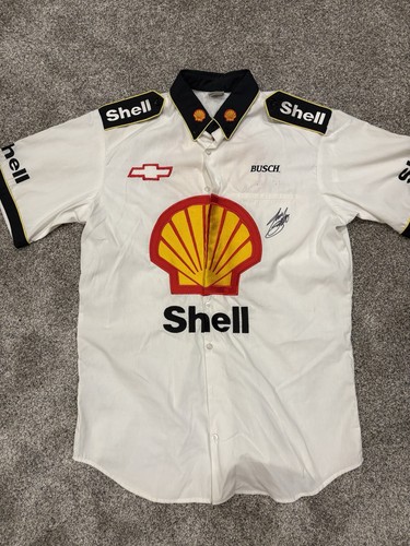 Tony Stewart NASCAR Busch Series Shell Pit Crew Shirt Size Large | eBay