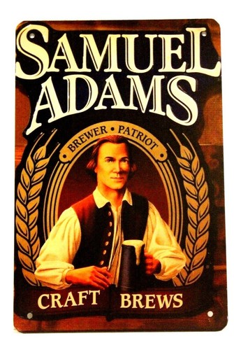 Sam Samuel Adams Beer Sam Tin Metal Poster Sign Bar Man Cave Liquor ...