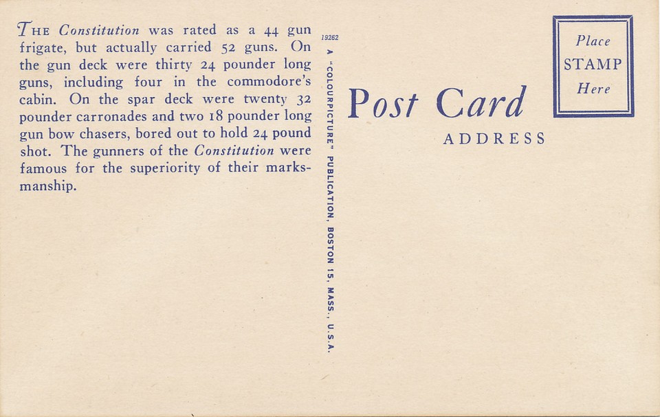 Boston MA * Gun Deck U.S.F. Constitution ca. 1940 * Cannon U.S.S. | eBay