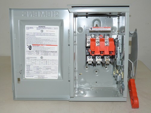 Siemens HNF361R 3P 30A 600V HD Safety Switch Non Fused Nema 3R New ...
