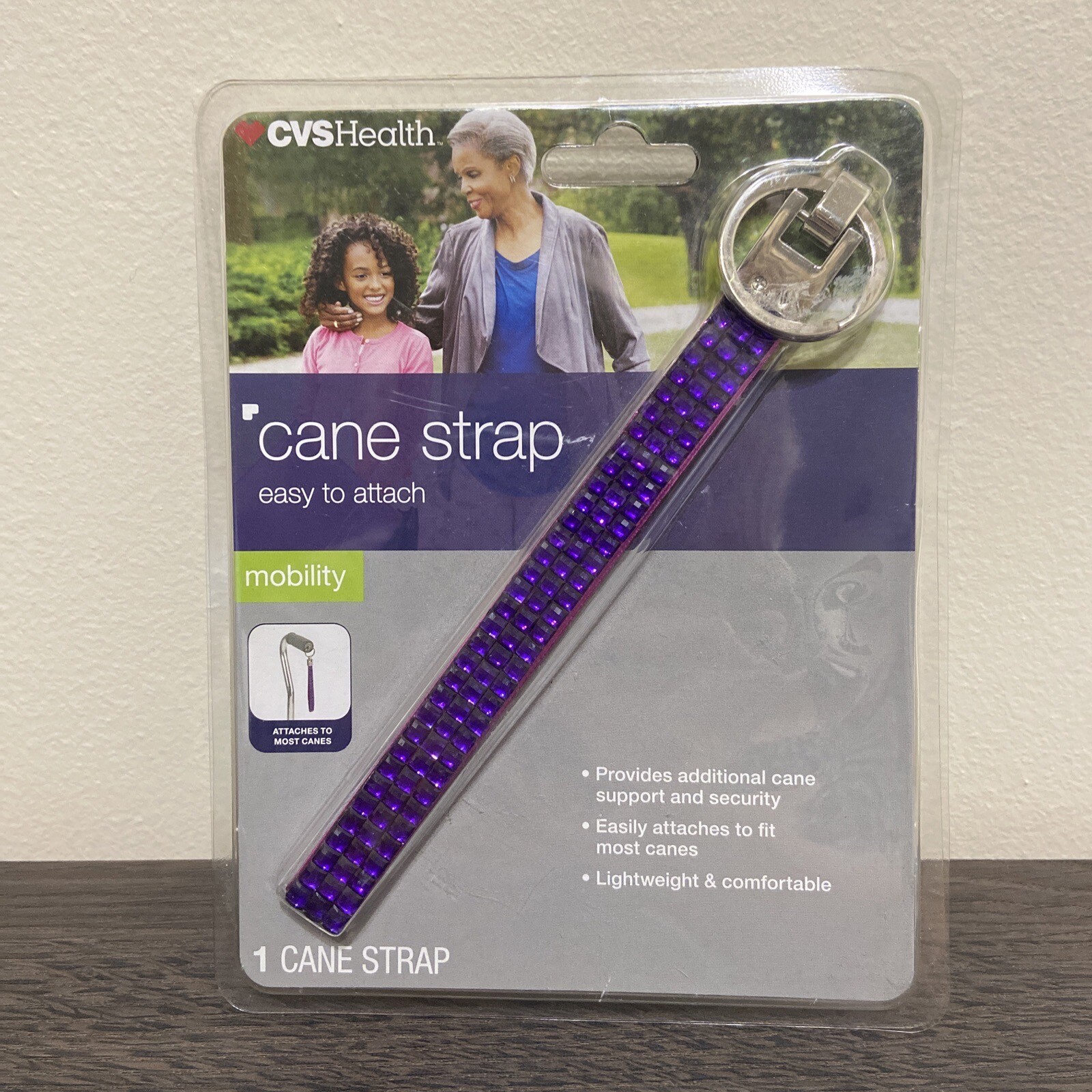CVS Walking Cane Wrist Strap Purple Rhinestones Cvshealth Mobility for ...