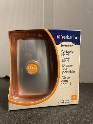 Verbatim Portable Hard Drive USB 160GB Silver New In Package | eBay