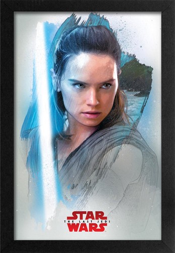 STAR WARS THE LAST JEDI REY PROFILE 13x19 FRAMED GELCOAT POSTER EPISODE ...