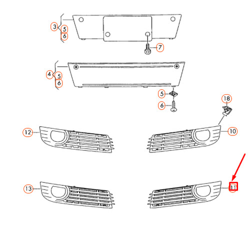 NEW AUDI A8 D3 FRONT BUMPER LEFT GRILLE 4E0807679B OEM NO IMPORT DUTIES ...