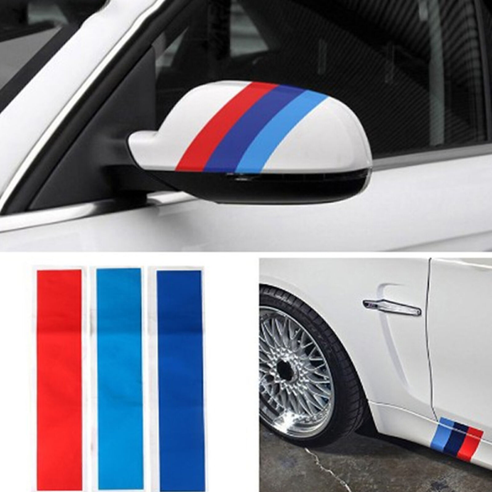 10 " Tricolor Strip KK Vinyl Sticker Decal Decor for BMW 3 4 5 6 M3 M5 ...