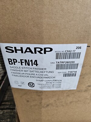 Sharp 1K Stacking 50-Sheet Staple/Saddle Stitch Finisher (BP-FN14) NEW ...