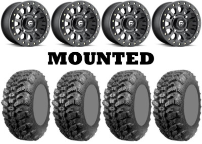 Kit 4 Sniper 920 27x9-14/27x11-14 on Vector Beadlock Matte Black D920 ...