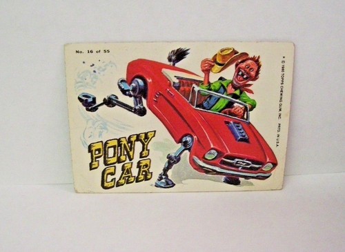 Weird Wheels Trading Card Pony Car 1980 Topps | eBay