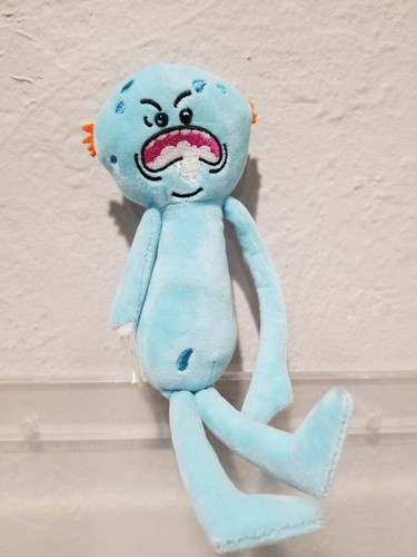 NWT Rick and Morty Mr Meeseeks 11” Blue Plush Doll Angry Foaming ...