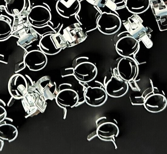10 GOLIATH INDUSTRIAL SPRING STEEL HOSE CLAMPS 1/4" FUEL LINE HOSE ...