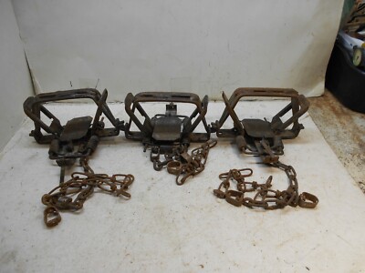 3 northwoods no-3 dbl coil spring traps 4 coipled laminated bottom ...