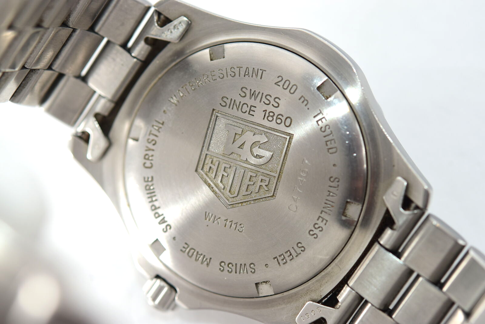 New Battery Tag Heuer Professional 2000 WK1113 Blue Dial QZ Men's Watch ...