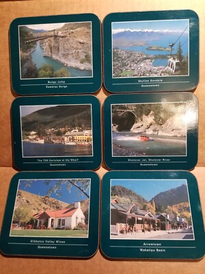 Jason (6) Queenstown Active New Zealand Coasters cork back Kawarau ...