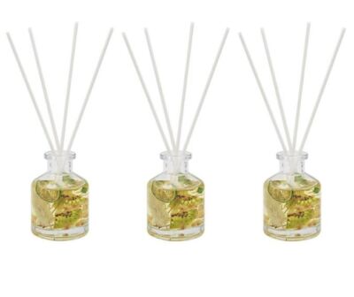 BOUTIQUE DIFFUSER LIME BASIL MANDARIN SET OF 3 WITH WOODEN REED STICKS ...