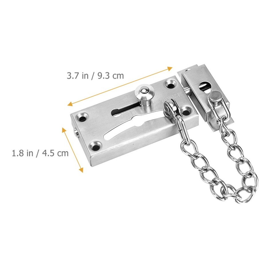 Stainless Steel Antitheft Latch Lock Heavy Duty Door Guard Front Chain ...