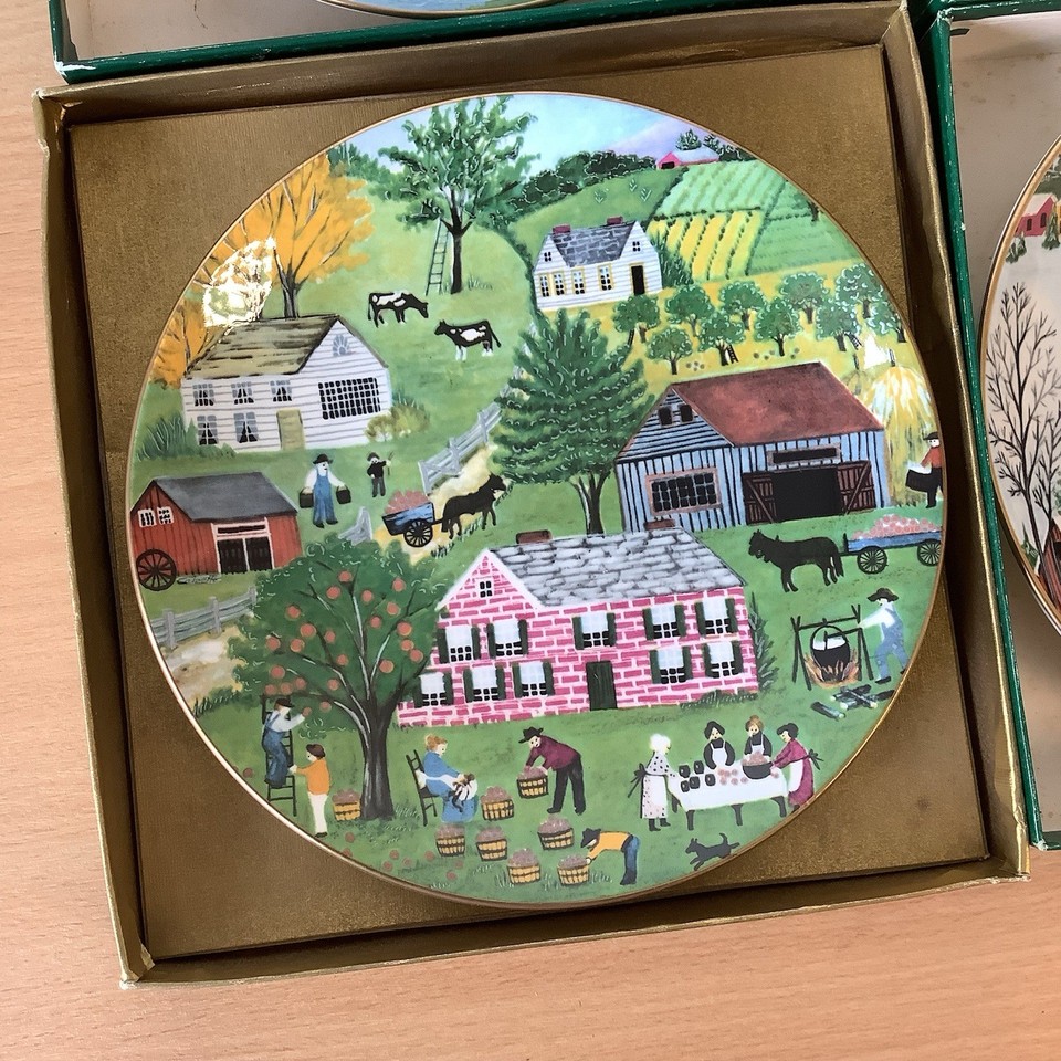 The Four Seasons Series Crown Staffordshire Bone China Set Of 4 Plates ...
