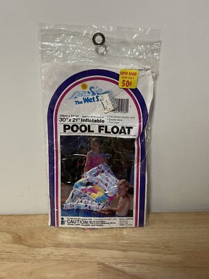 Vintage 1990 The Wet Set Inflatable Pool Float 30" x 21" #59160 Circus ...