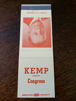 Vintage Matchcover: Vote Frank A. Kemp, Jr for Congress, Denver, CO | eBay
