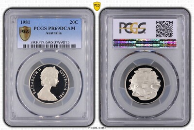 1981 Australia 20c Proof Coin PCGS Graded PR69DCAM Gold Shield | eBay ...
