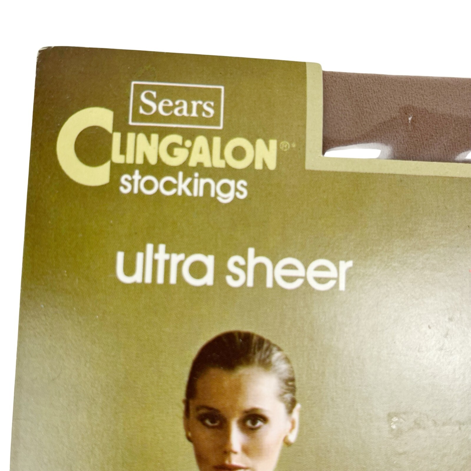 Sears Cling Alon Stockings Classic Size B Ultra Sheer Sandstone Nylon ...