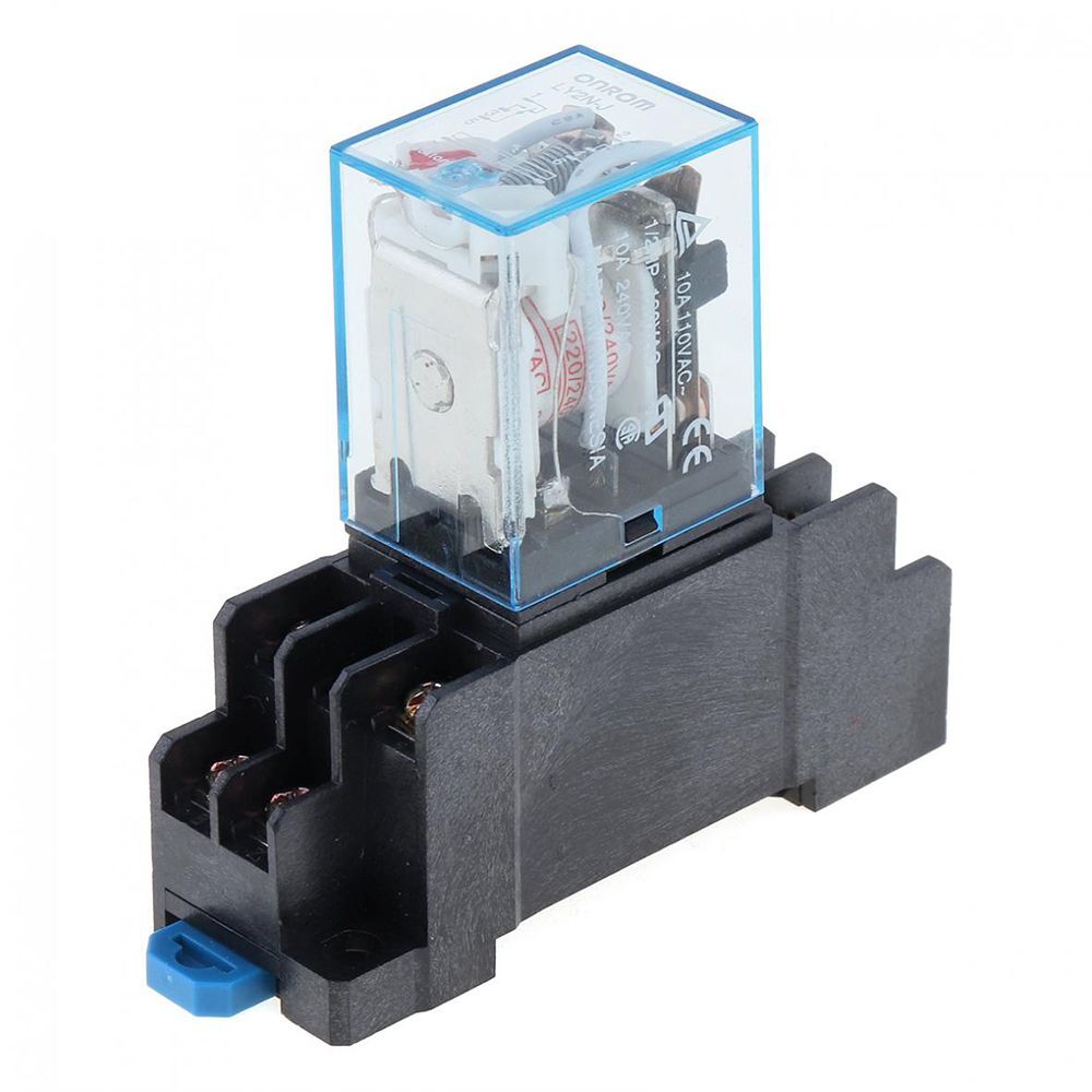 AC 220V/240V Coil 8 Pin DIN Rail Electromagnetic Power Relay 10A LY2J W ...