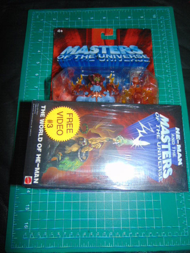 200X Masters of the Universe MOTU He-Man Fire Armor Skeletor With VHS ...