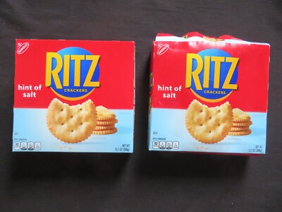 (2) Boxes Nabisco Ritz Hint Of Salt Low Sodium Crackers 13.7 Oz Each ...