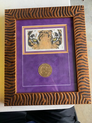 LSU Tigers Football 2007 NATIONAL CHAMPIONS BCS Game Framed Art Coin #d ...