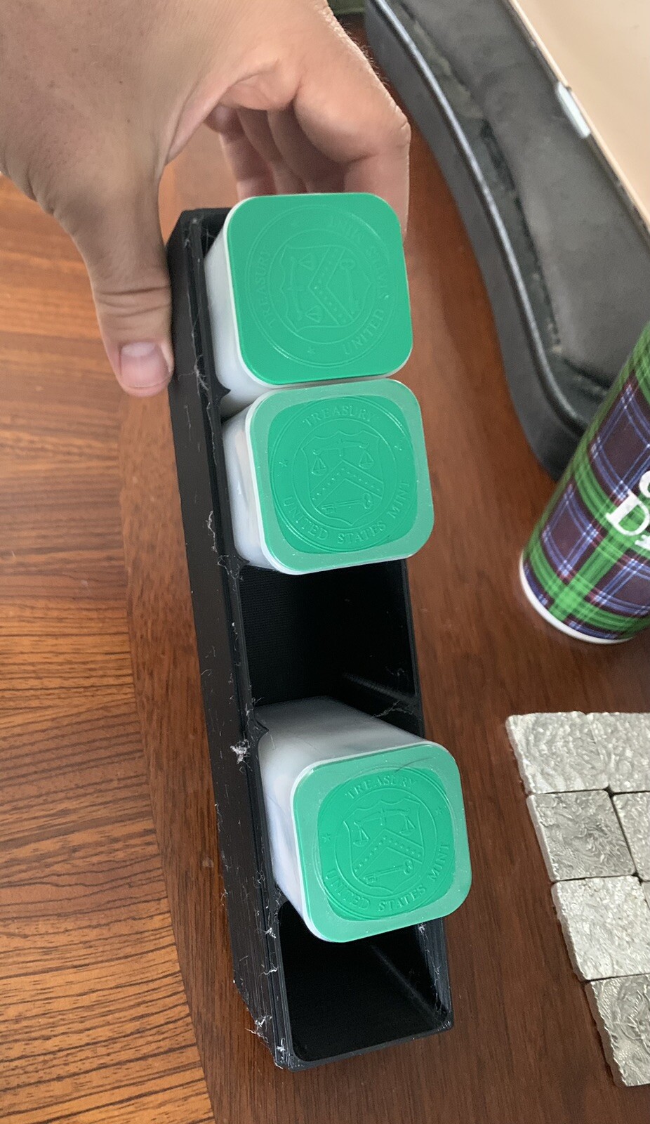 BLACK 3DP Silver Eagle Mini Monster Box Holds 5 US Mint Tubes Coin ...