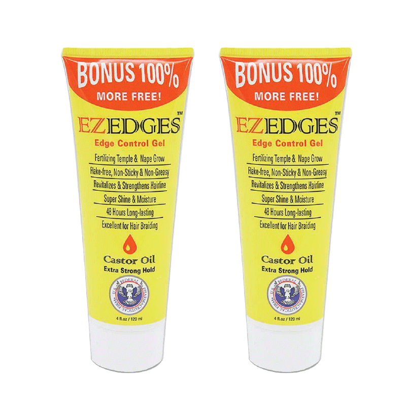 EZ EDGES Edge Gel (Tube) Castor Oil, 4 oz. ( 2 Pack ) ** Free Shipping ...