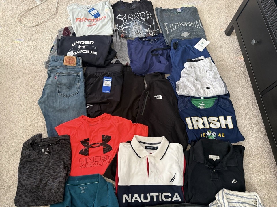 Lot of 25 Assorted Men’s Clothes Size S-XXL Mixed Brands and Styles | eBay