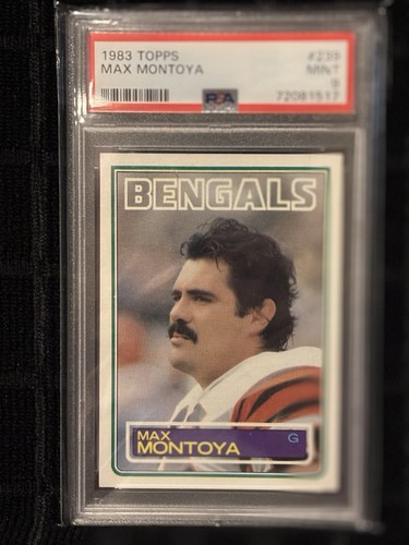 1983 Topps #239 Max Montoya Rookie RC PSA 9 MINT Bengals All Pro / Pro ...