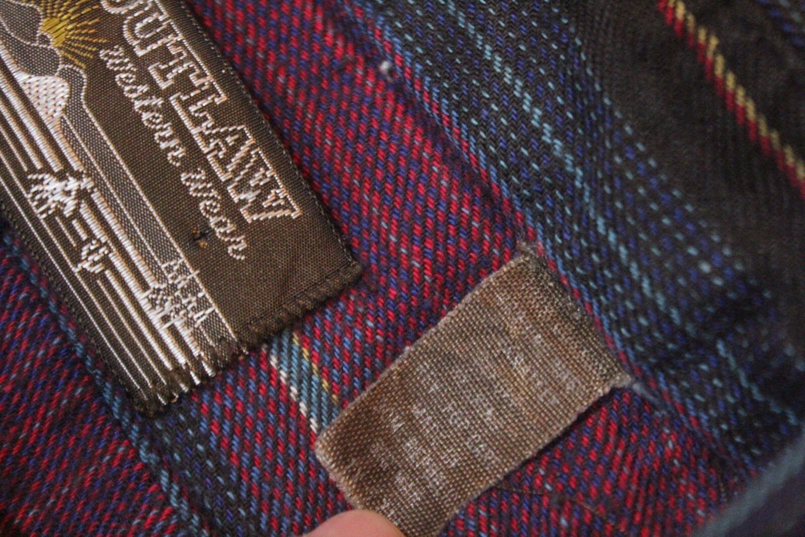 Vintage Outlaw Western Wear Stripped 100% Cotton Flan… - Gem