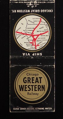 1950s RAILROAD Ship via Chicago Great Western Railway Map Waterloo ...