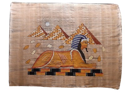 Handmade Egyptian Papyrus with vivid color designs. | eBay