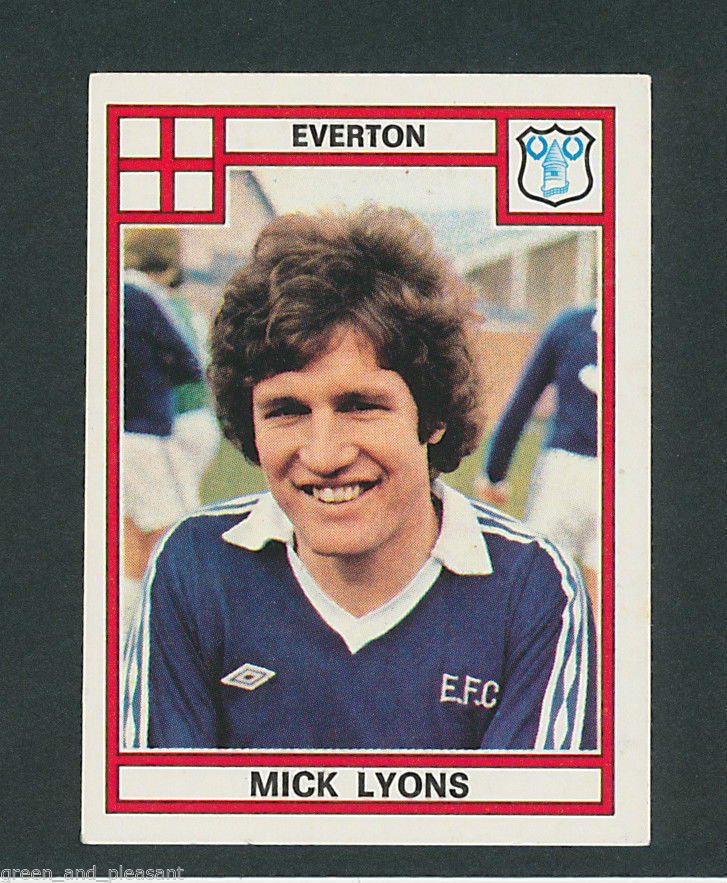 * Everton - Mick Lyons * Panini Football 78 - 132 * sticker complete w ...