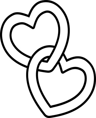 Interlocked Love Hearts Romantic Vinyl Decal Sticker for Car/Window ...