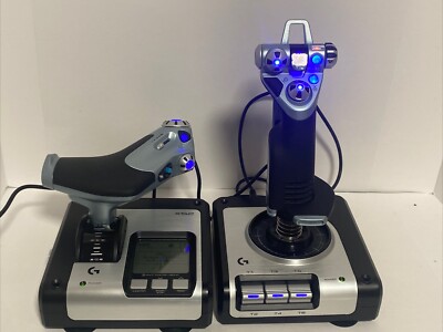 Logitech Saitek X52 HOTAS Throttle and Stick Flight Control System/Read ...