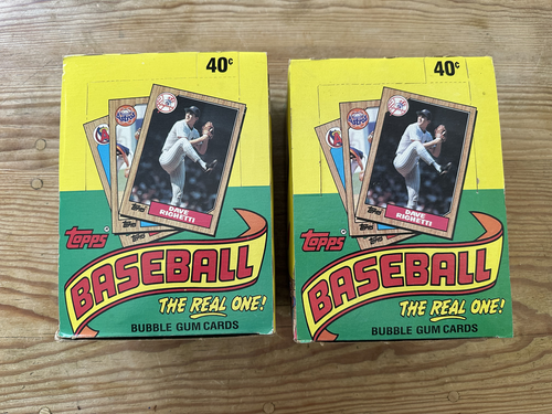 (2) 1987 Topps Baseball Wax Boxes - 72 Factory Sealed Packs - Bo ...