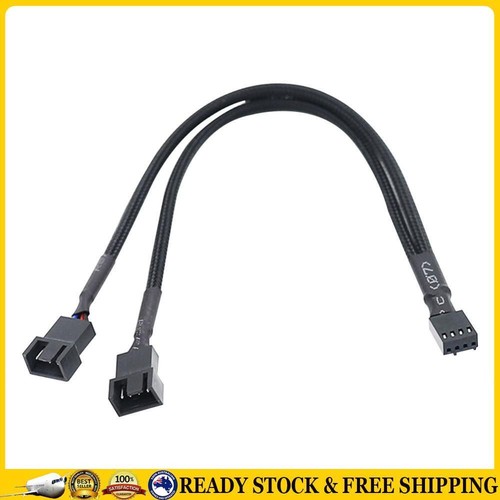 2Pcs CPU PC Case Fan 4 Pin Extension Y Splitter Cable 4 Pin to 3/4 Pin ...