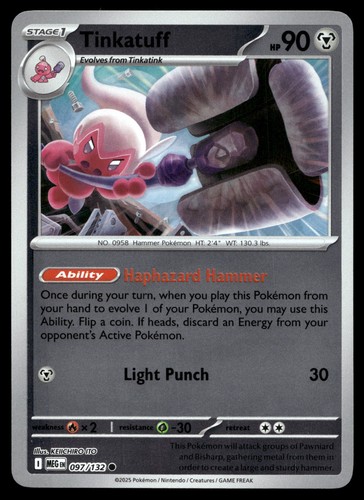 TINKATUFF 097/132 COMMON MEGA EVOLUTION POKEMON | eBay